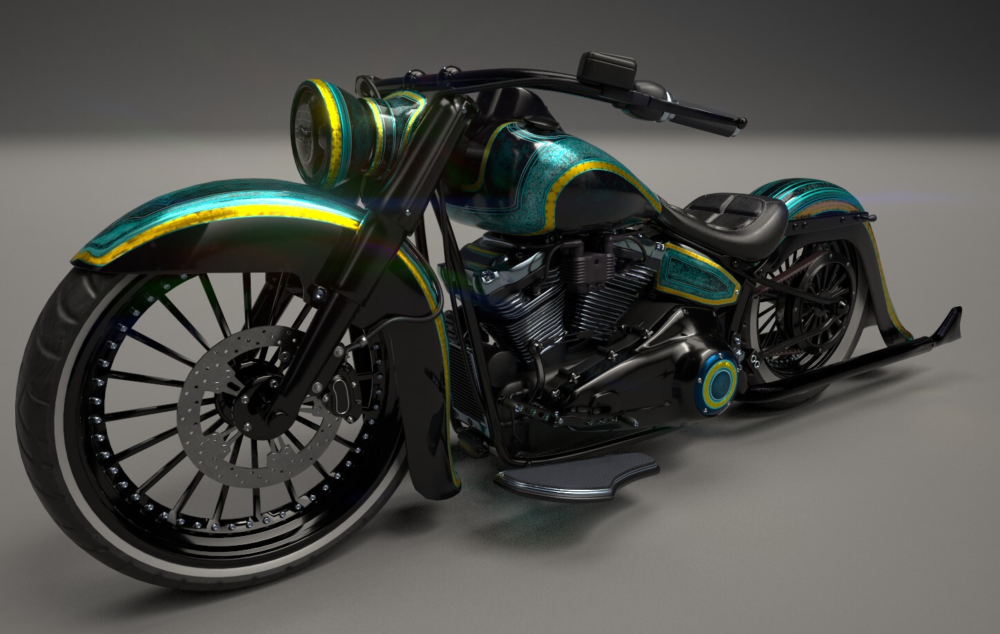 Wellington Torino - Motorcycle Custom Stylized Painting