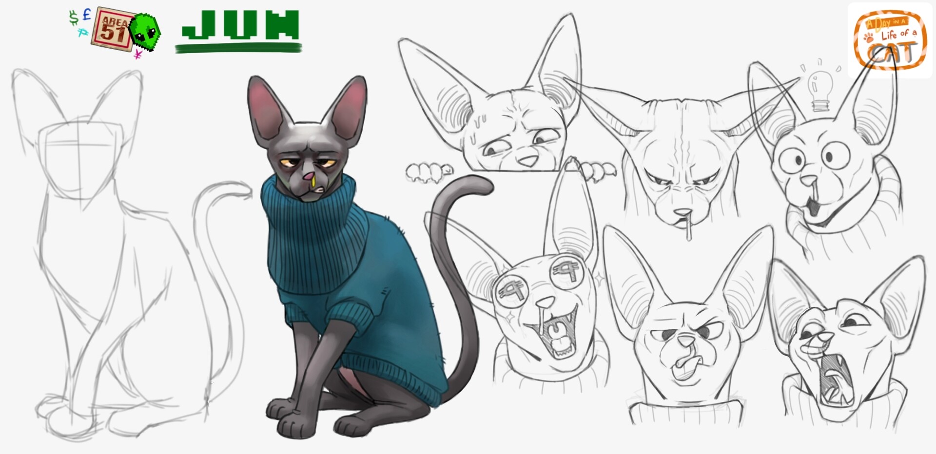 anthropomorphic cat oc