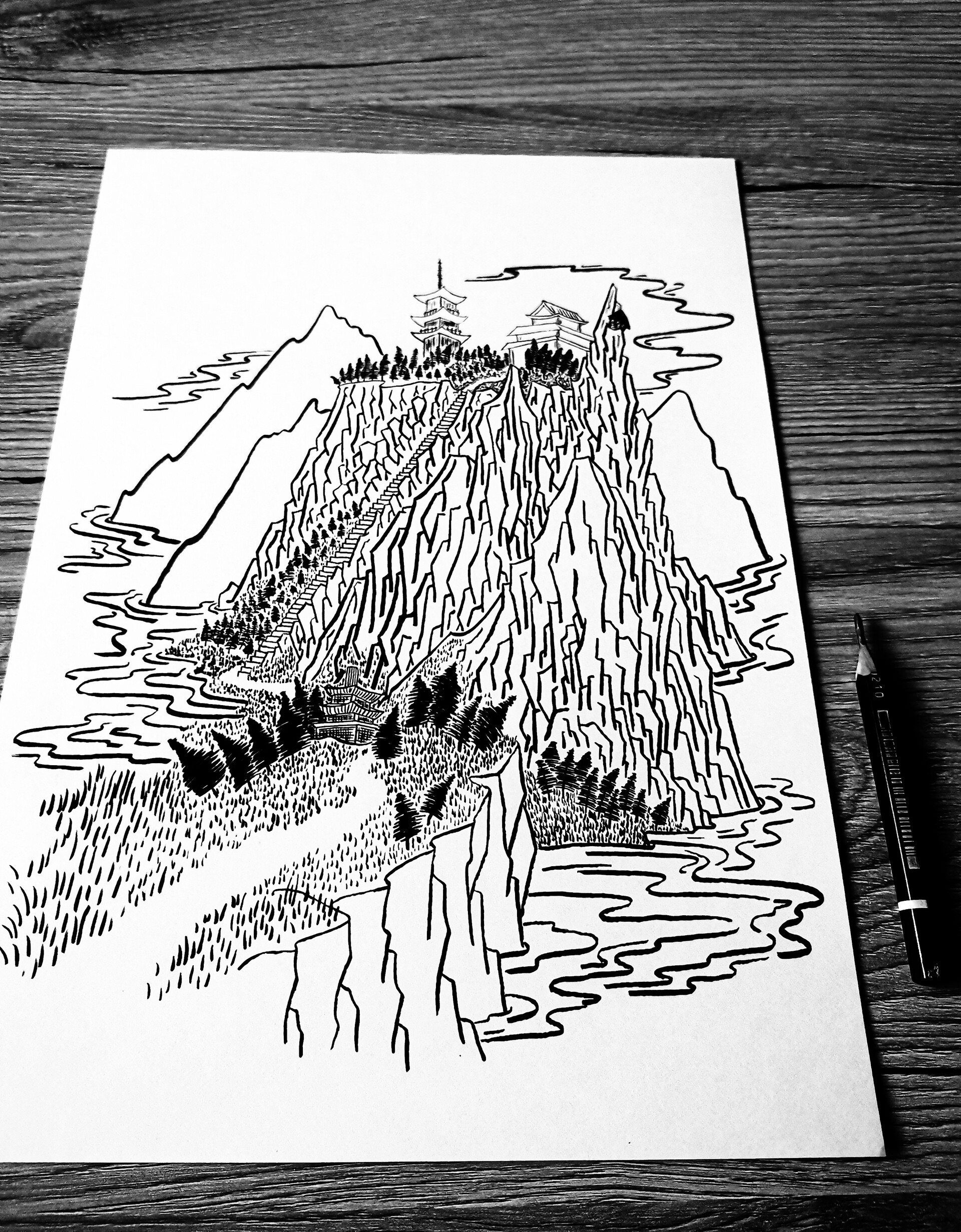 ArtStation - Kama Ketsu monastery.