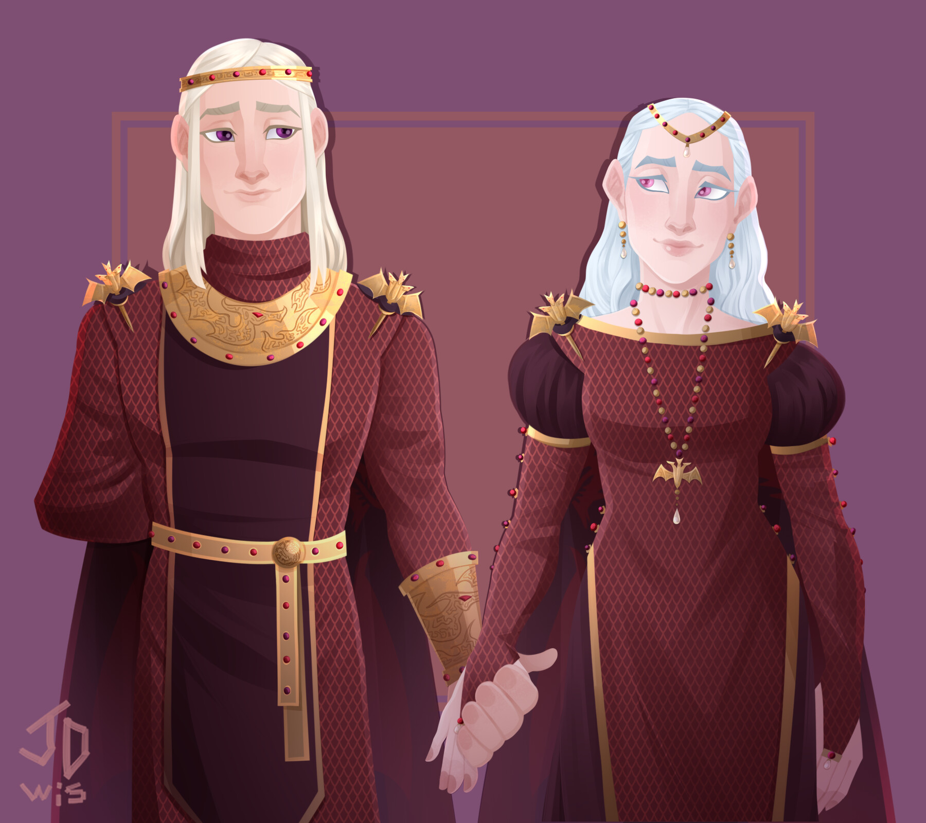 ArtStation - Aegon the Uncrowned and Rhaena (the Black Bride)