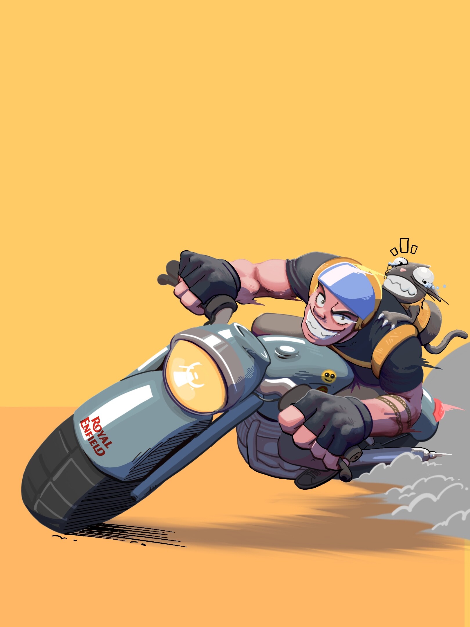 ArtStation - Ride with cat