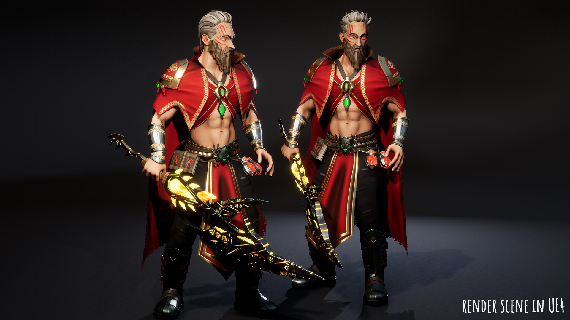 ArtStation - Stylized Male Wizard Red