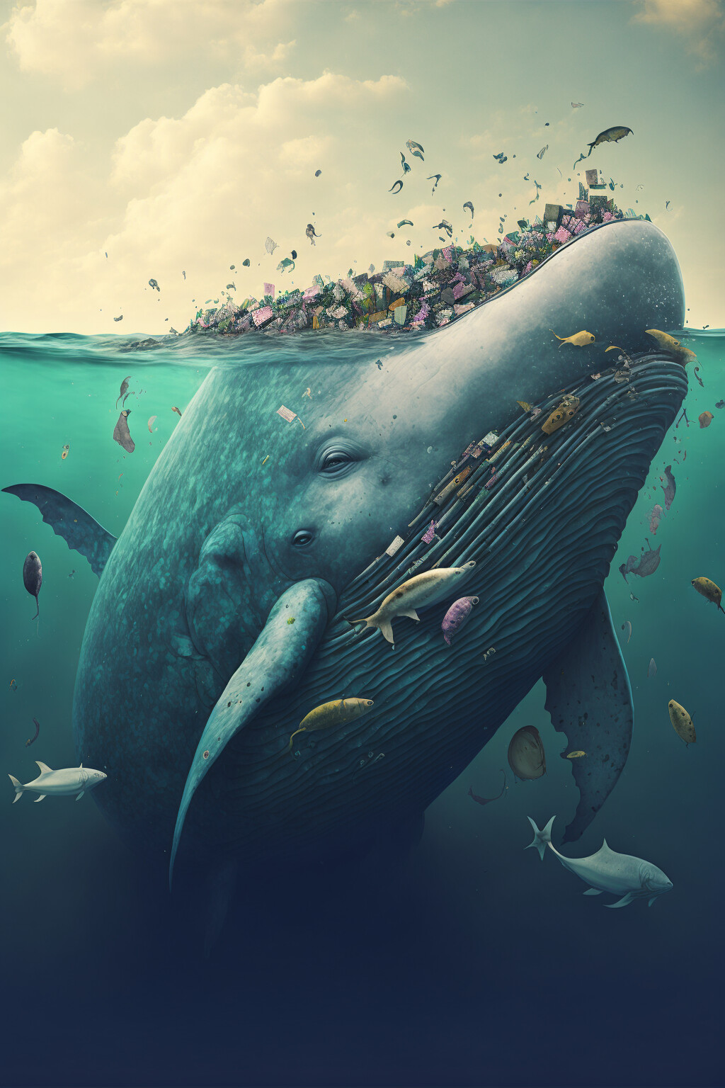 ArtStation - Pollution, Whales and Submarine Life