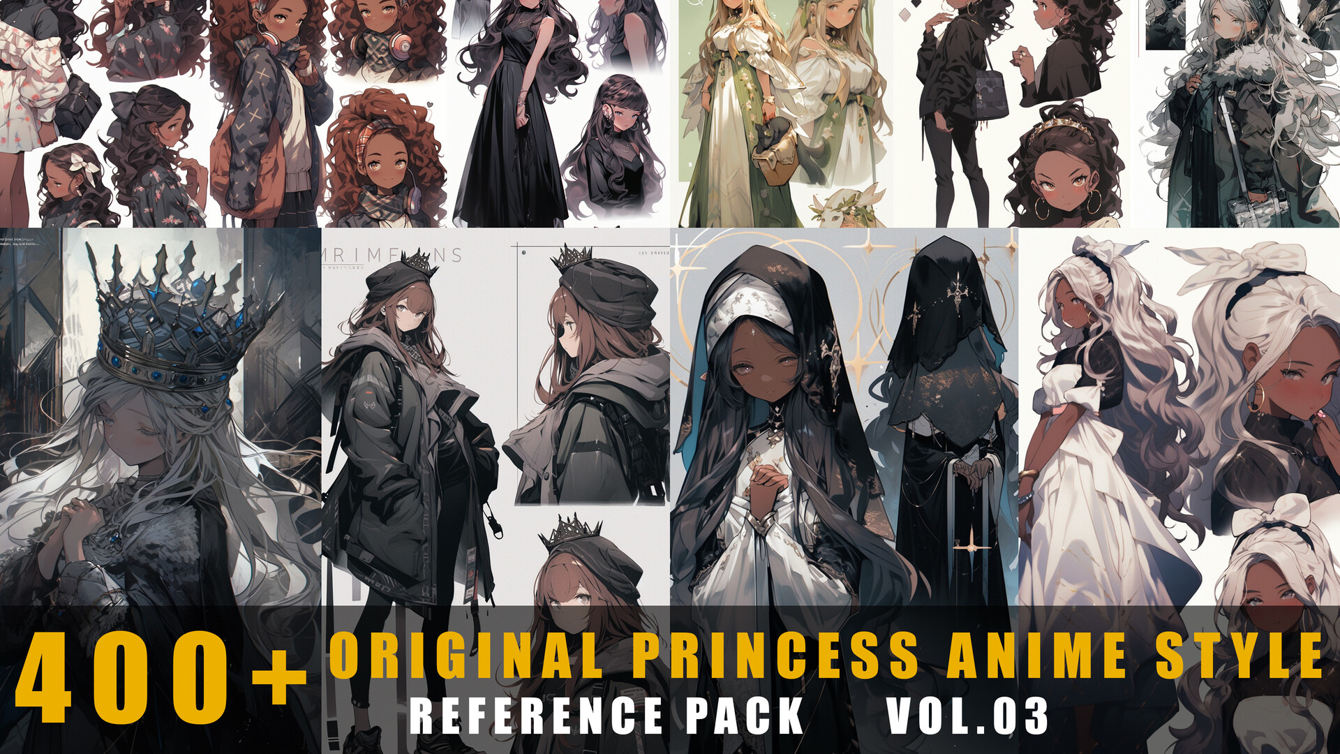 WaterLaw's Studio - 400+ Original Princess Anime Style - References ...