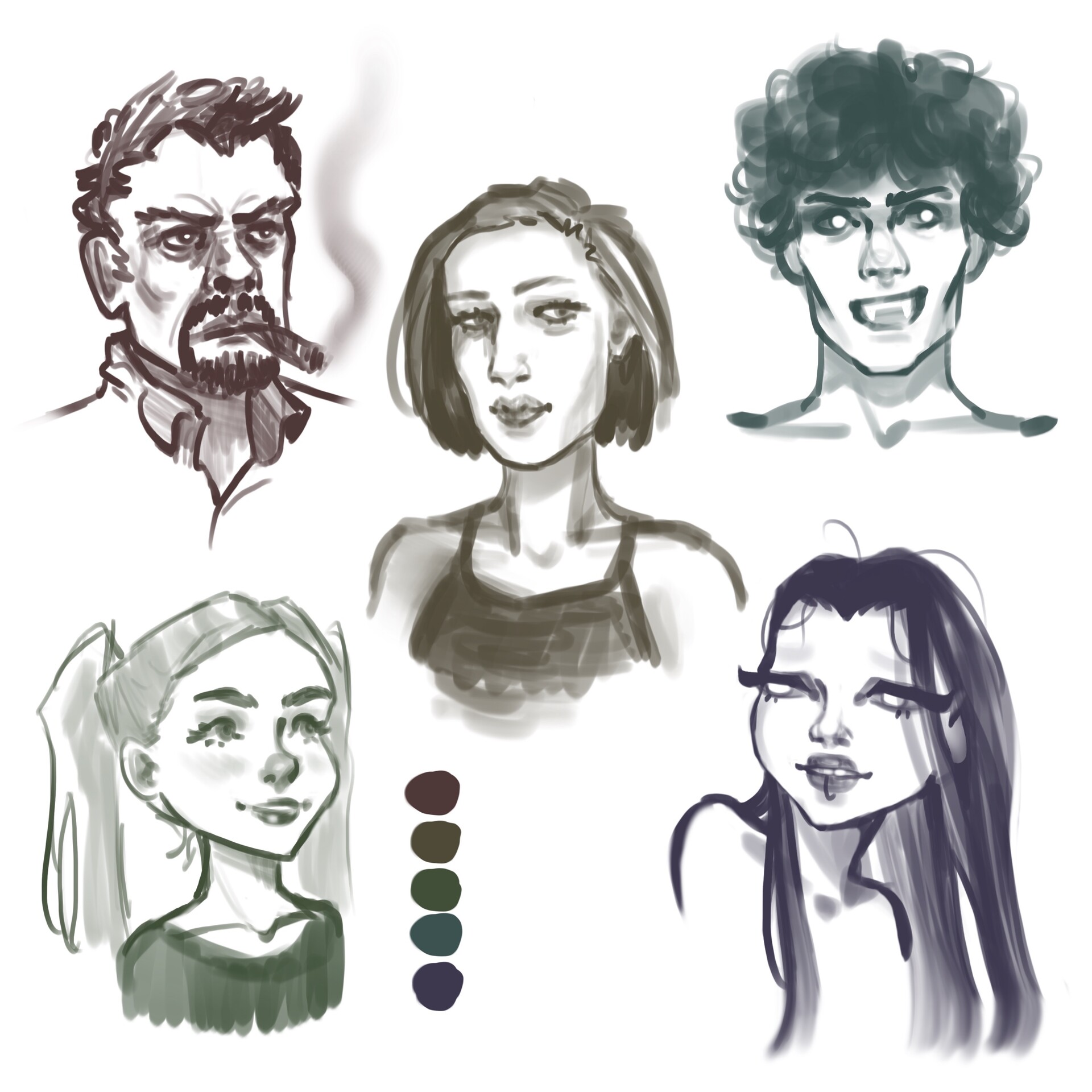 ArtStation - Fast sketch characters