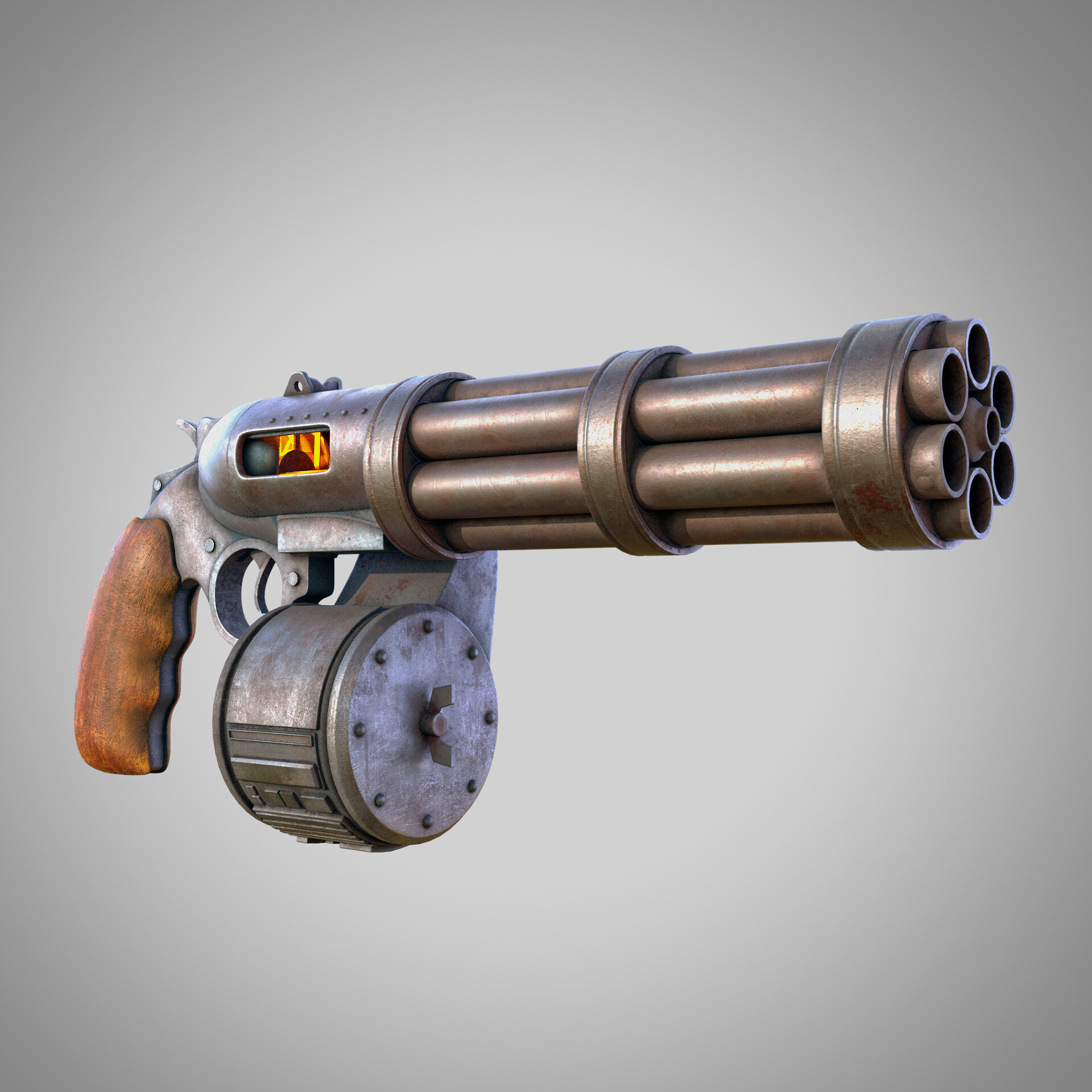 ArtStation - Steampunk gun // Midpoly