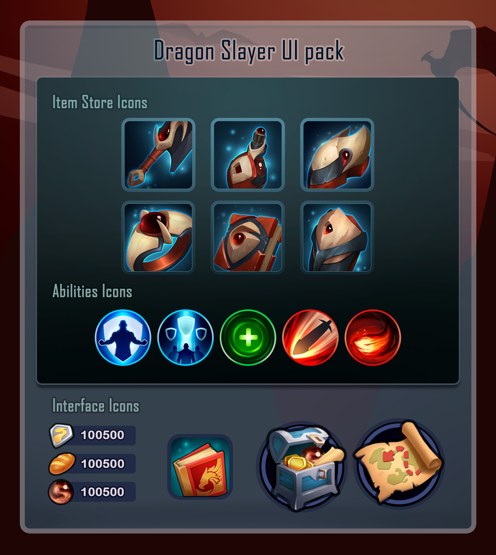 ArtStation - Dragon Slayer UI pack