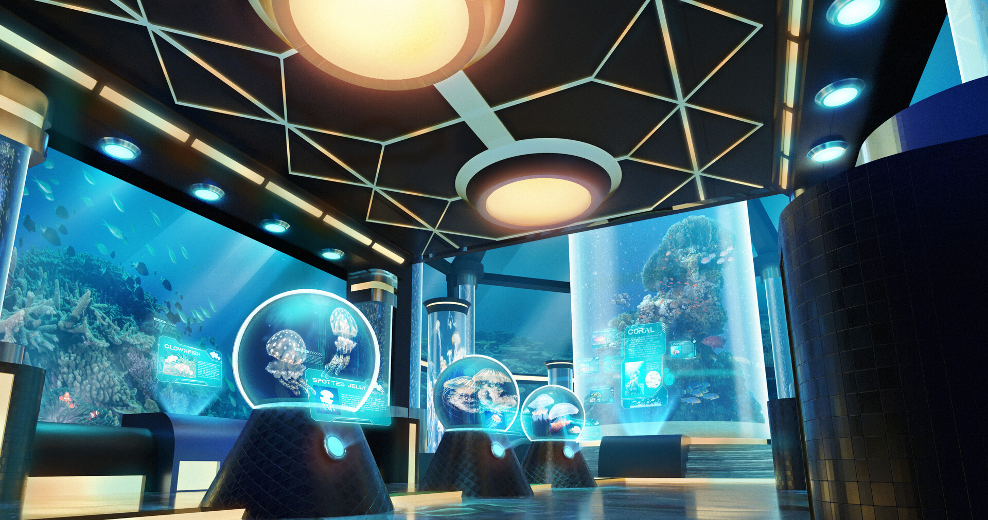 ArtStation - Oceanarium Interior