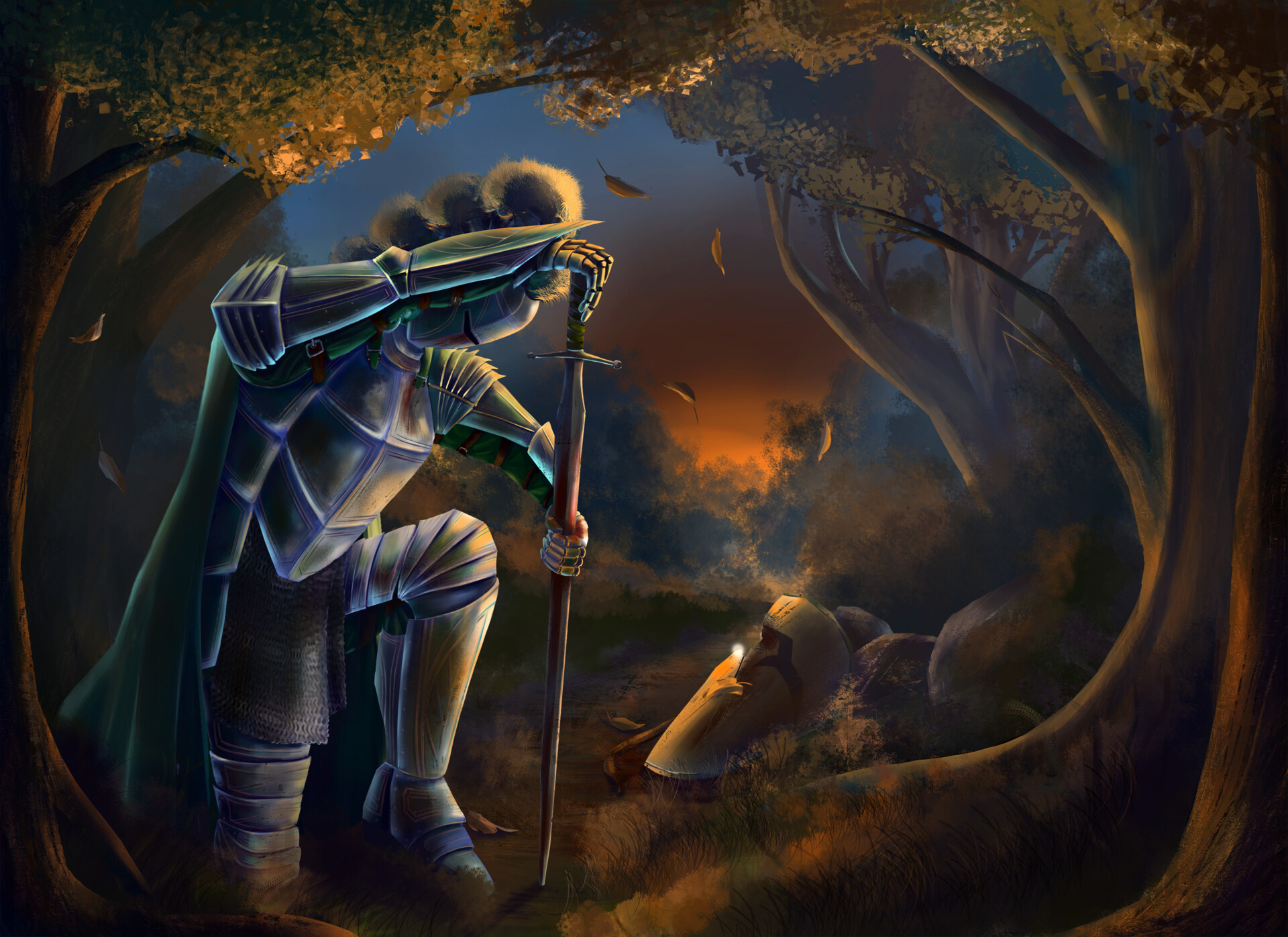 ArtStation - Defeated warrior