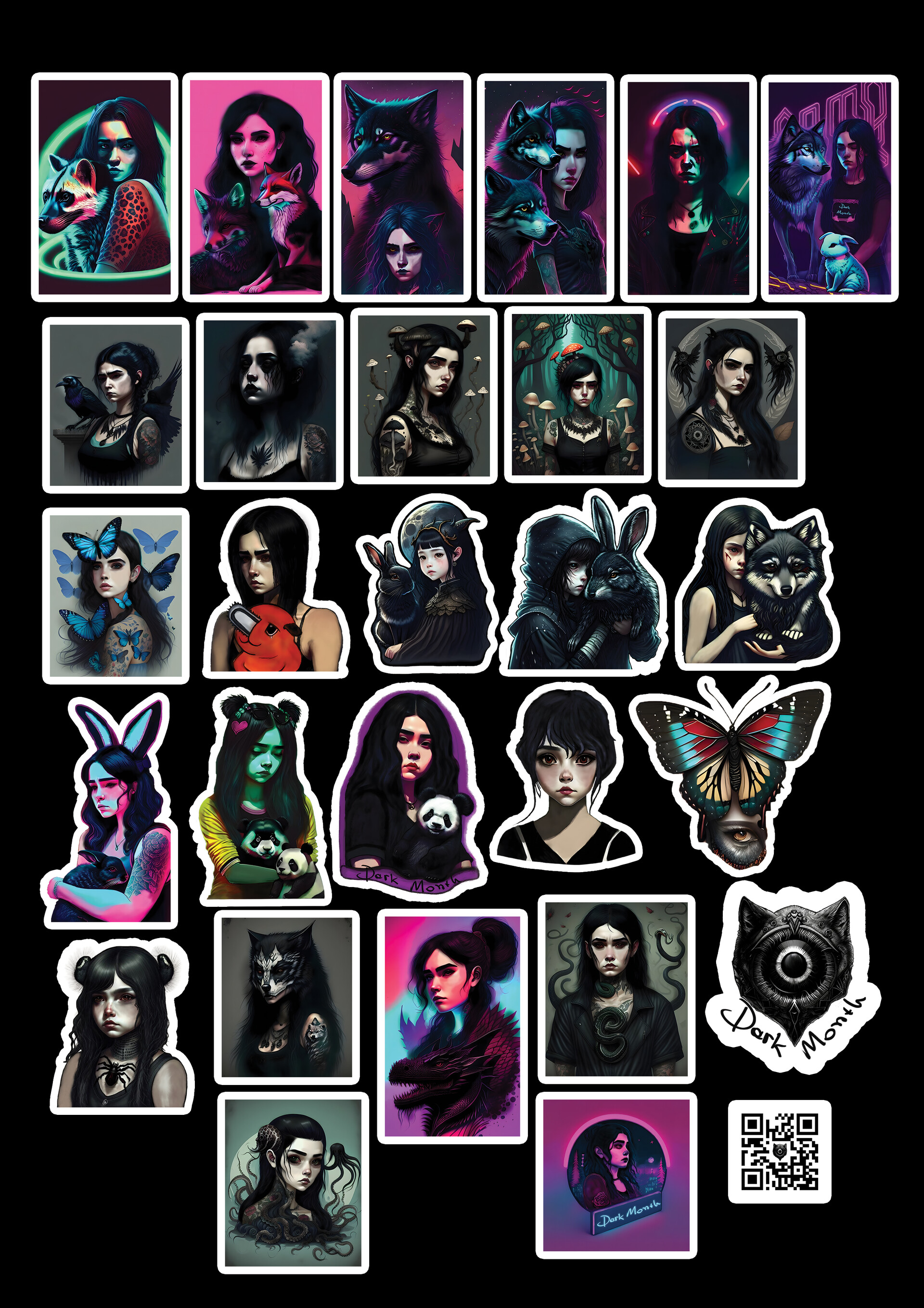ArtStation - Dark Month Stickers