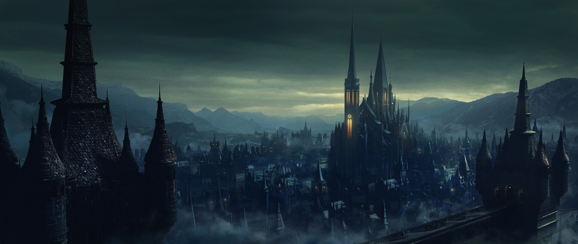 ArtStation - Gothic City Concept