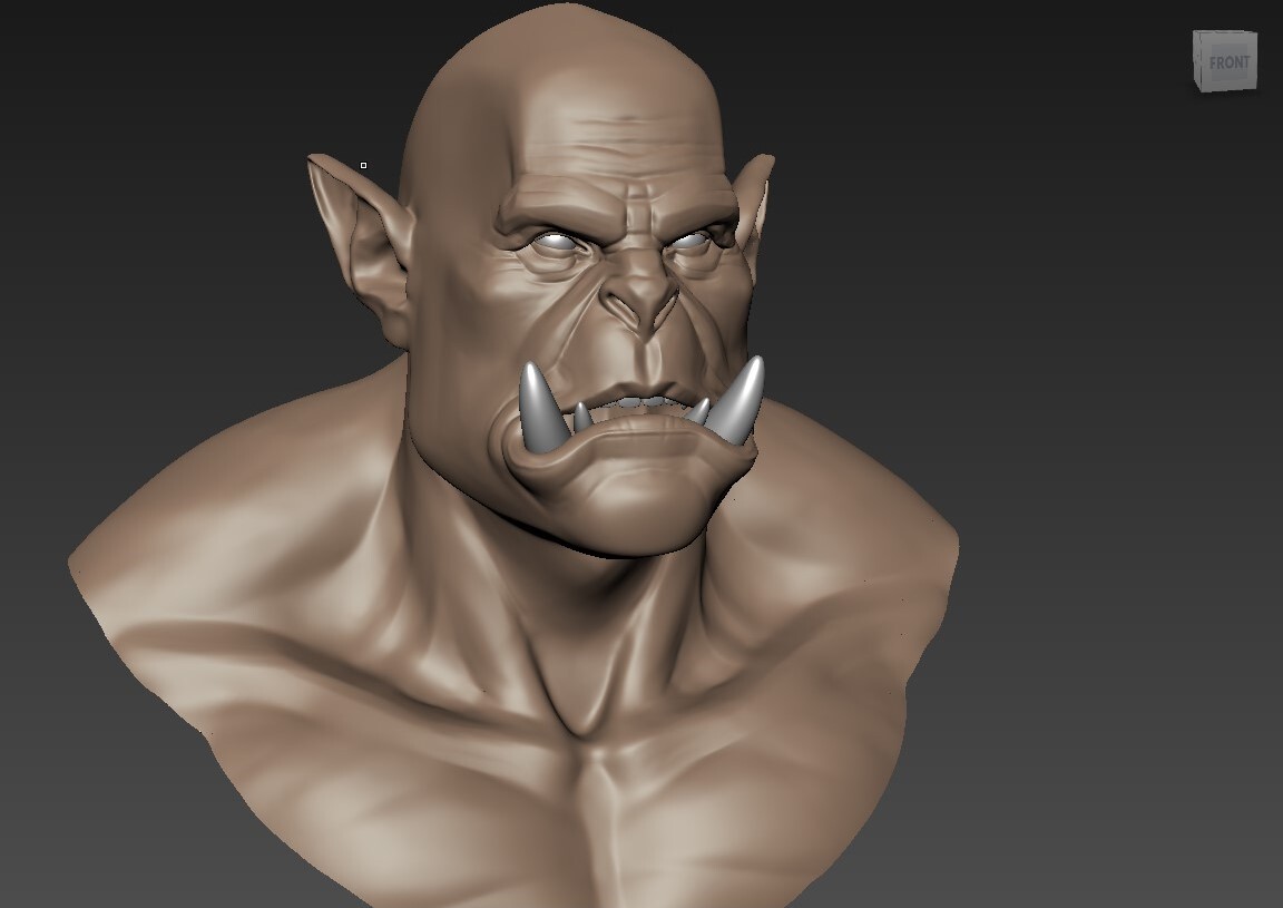 ArtStation - My first mudbox sculpt - Orc