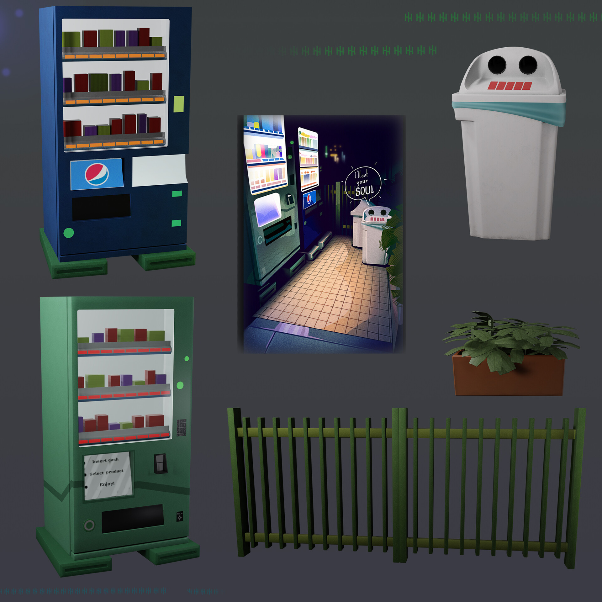 ArtStation - One Night shopping - Props