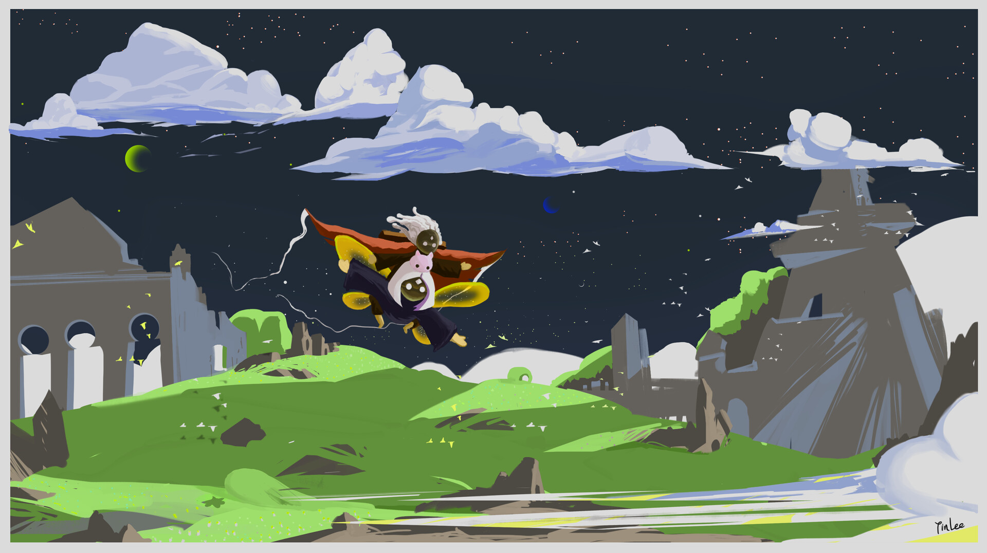 ArtStation - Light Encountering Same Person Scene