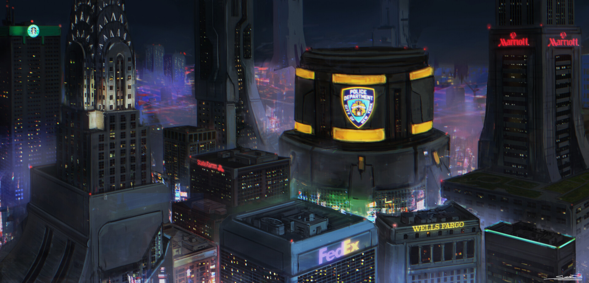 ArtStation - Sci-Fi Cityscape Environment Concept Art