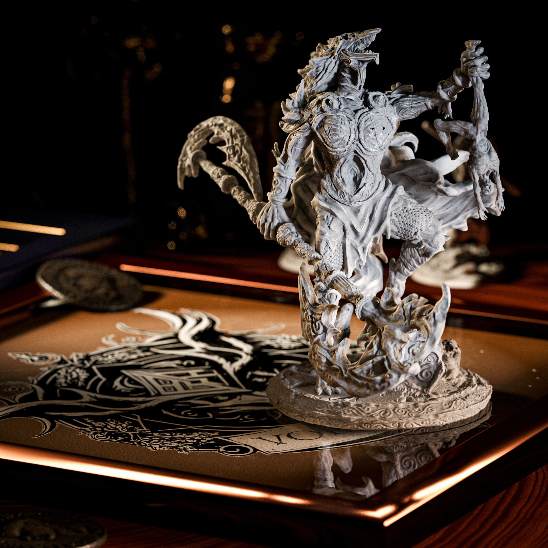 ArtStation - Crescent Moon Beast for 3D printing