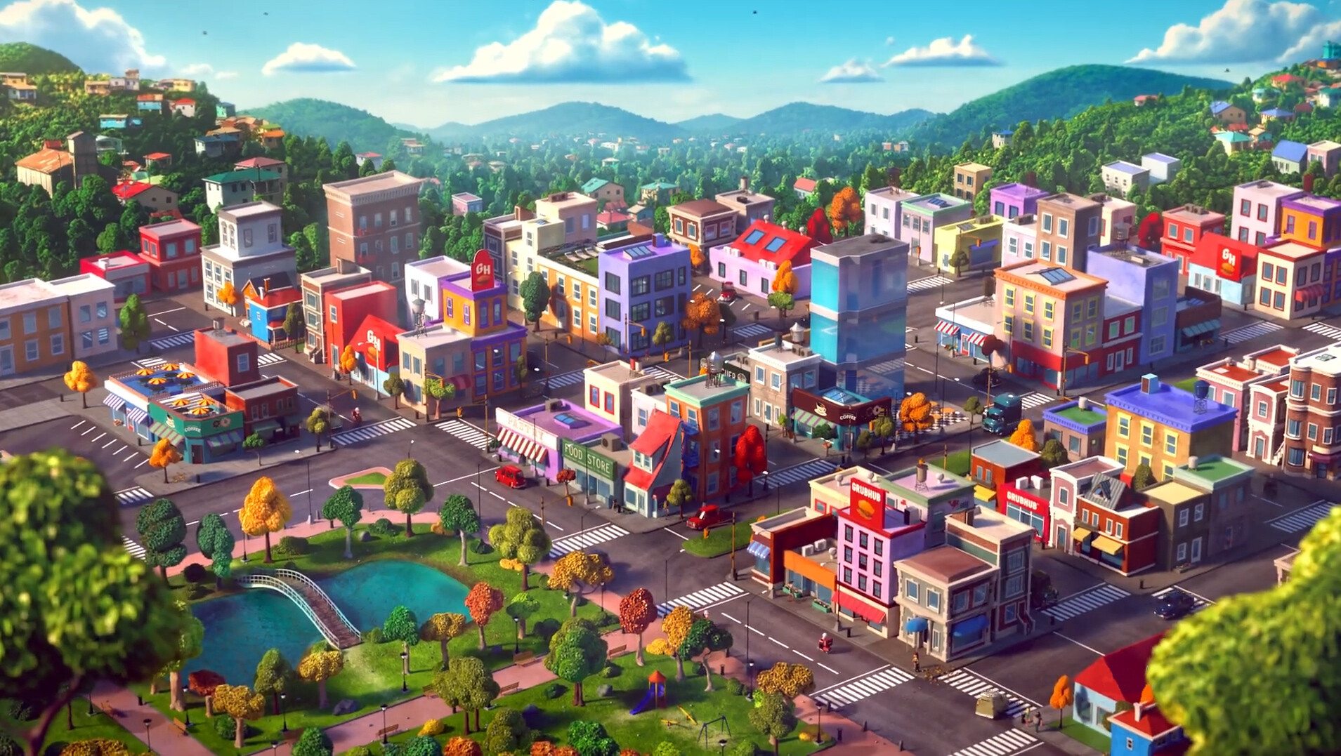 ArtStation - Grub Hub Location Design