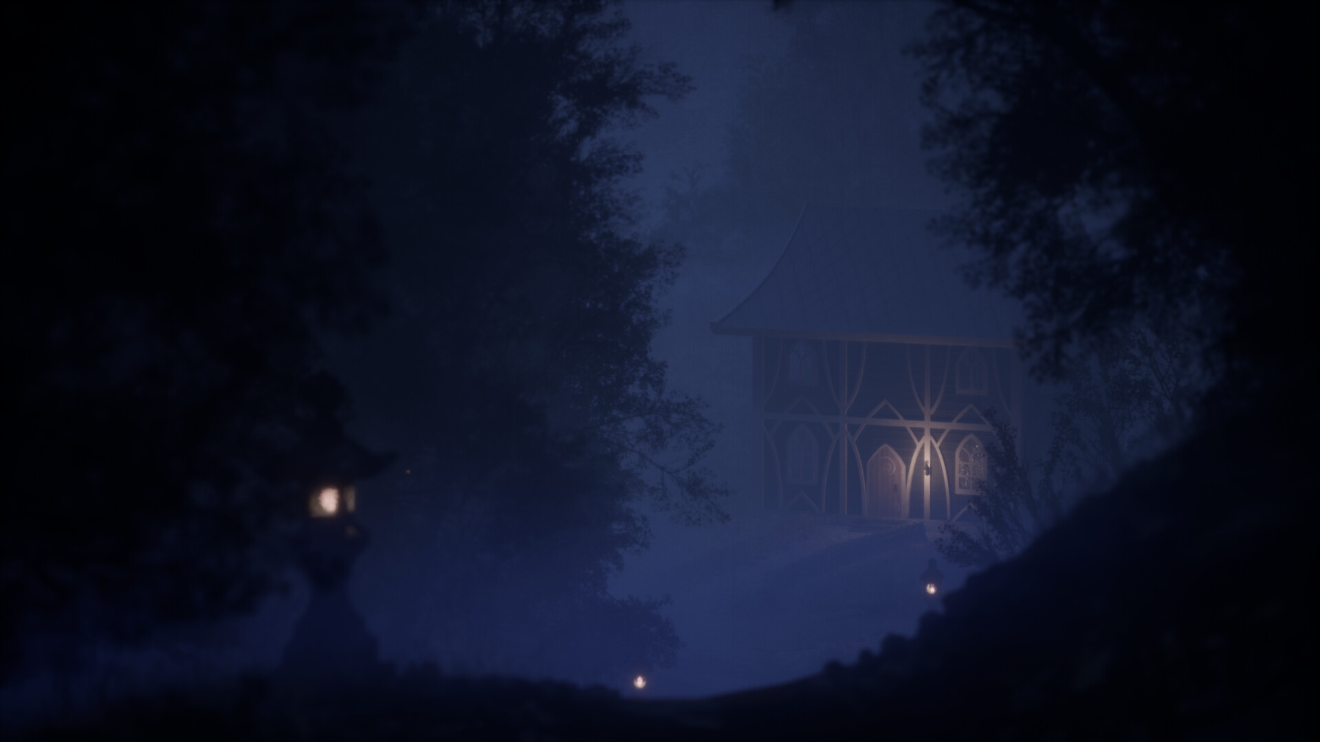 ArtStation - Modular Buildings - Night Scene - Unreal Engine