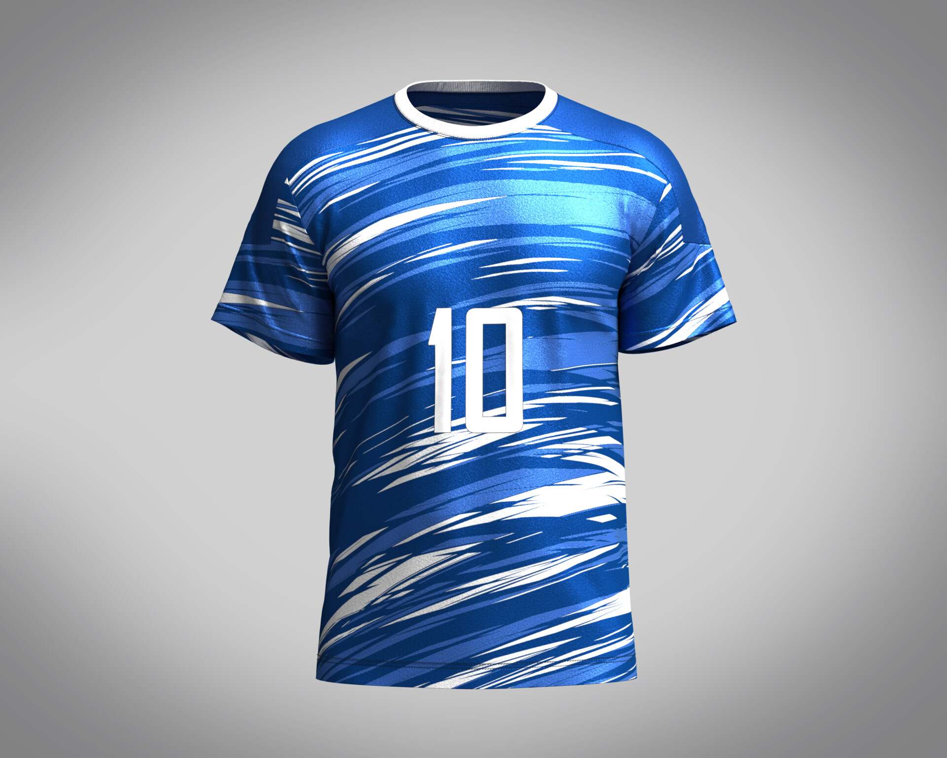 ArtStation - Soccer Multi color Blue Jersey Player-10