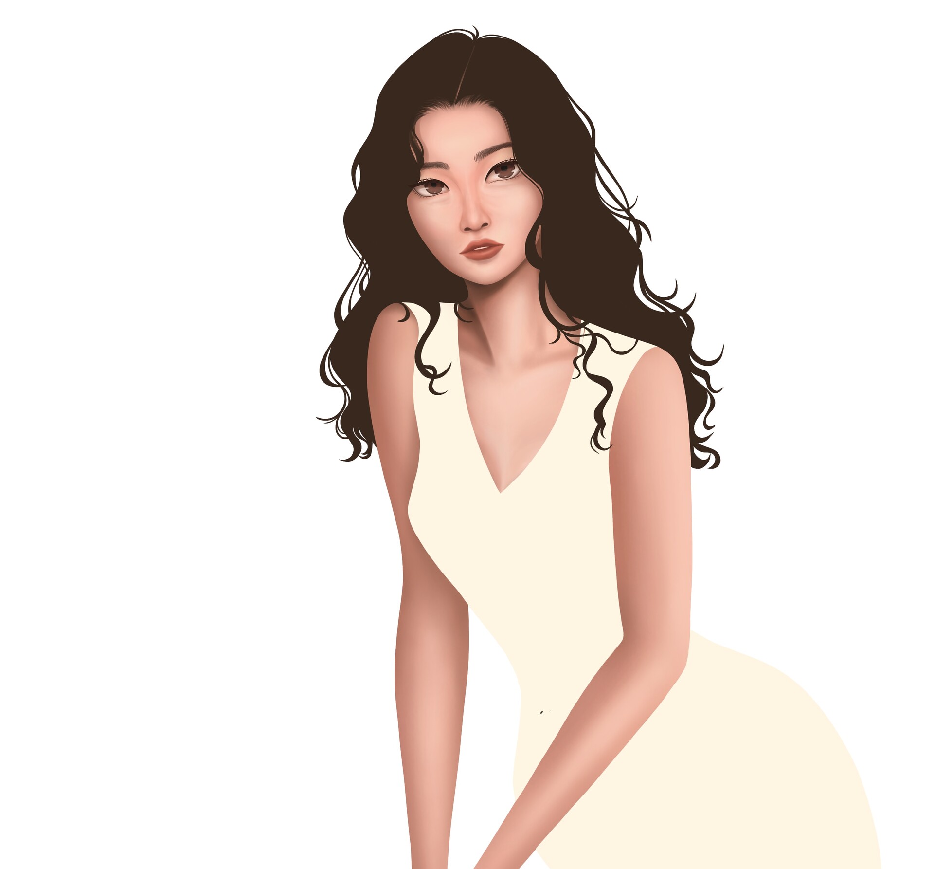 ArtStation - Half body illustration