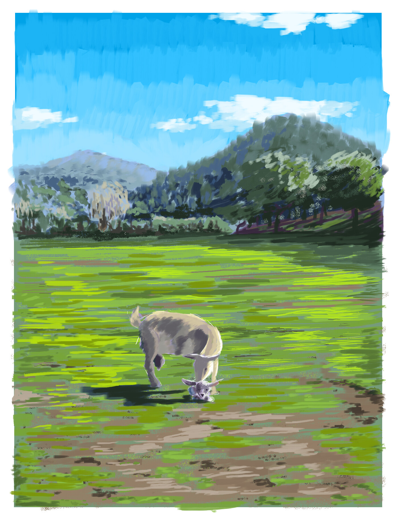 how to draw mountains in ms paint