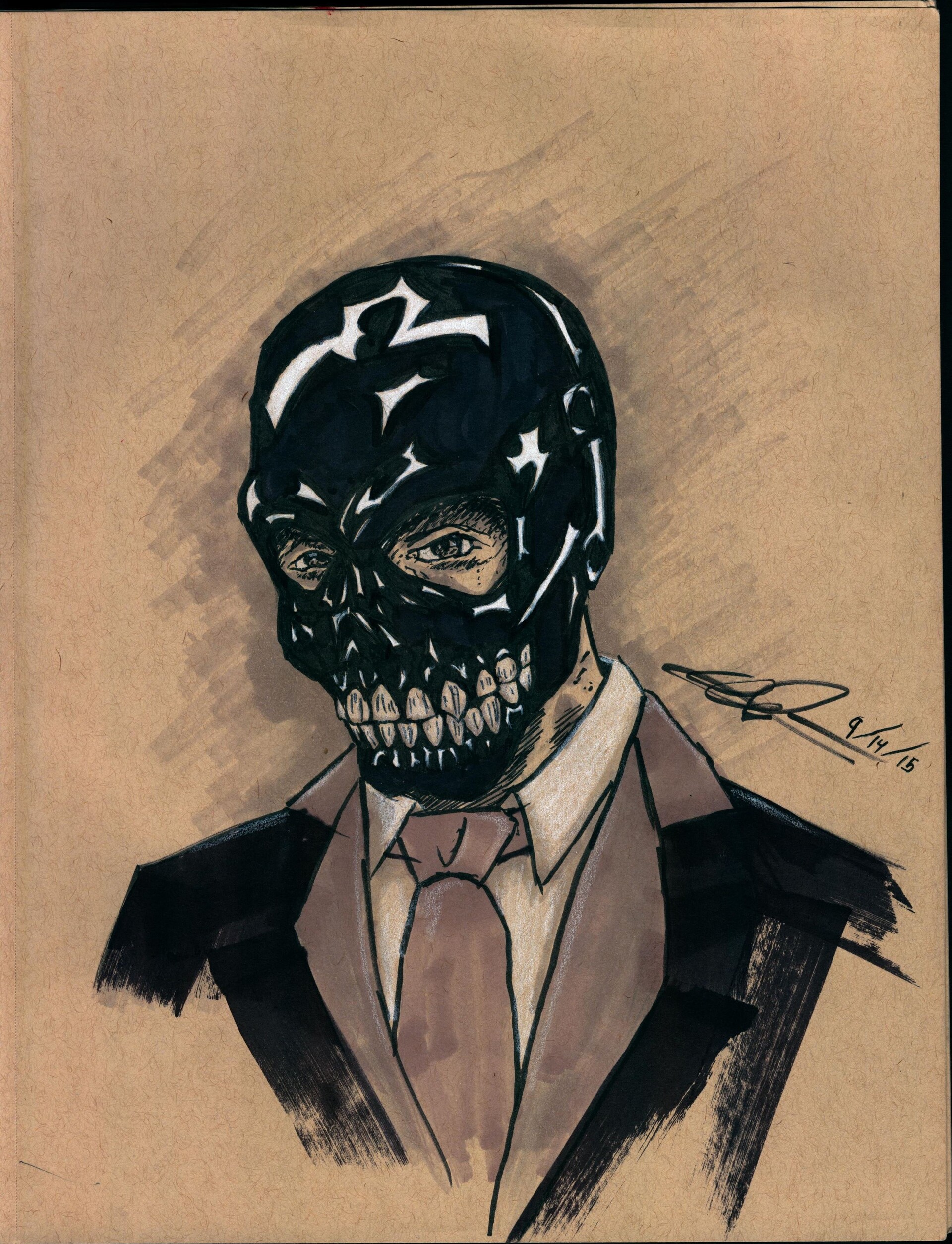 ArtStation - black mask - ink