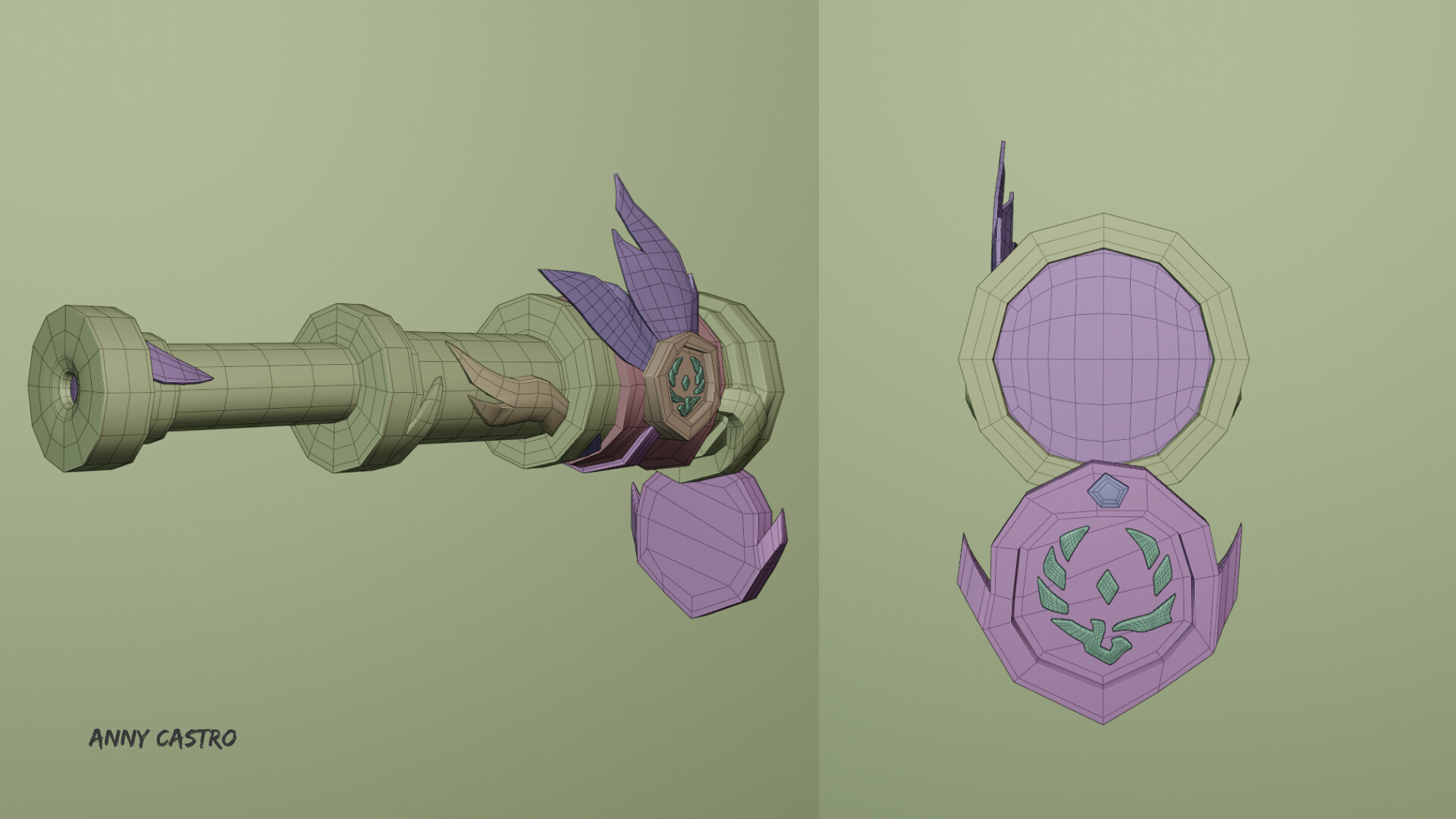 Anny Castro - Telescope - Low Poly Prop