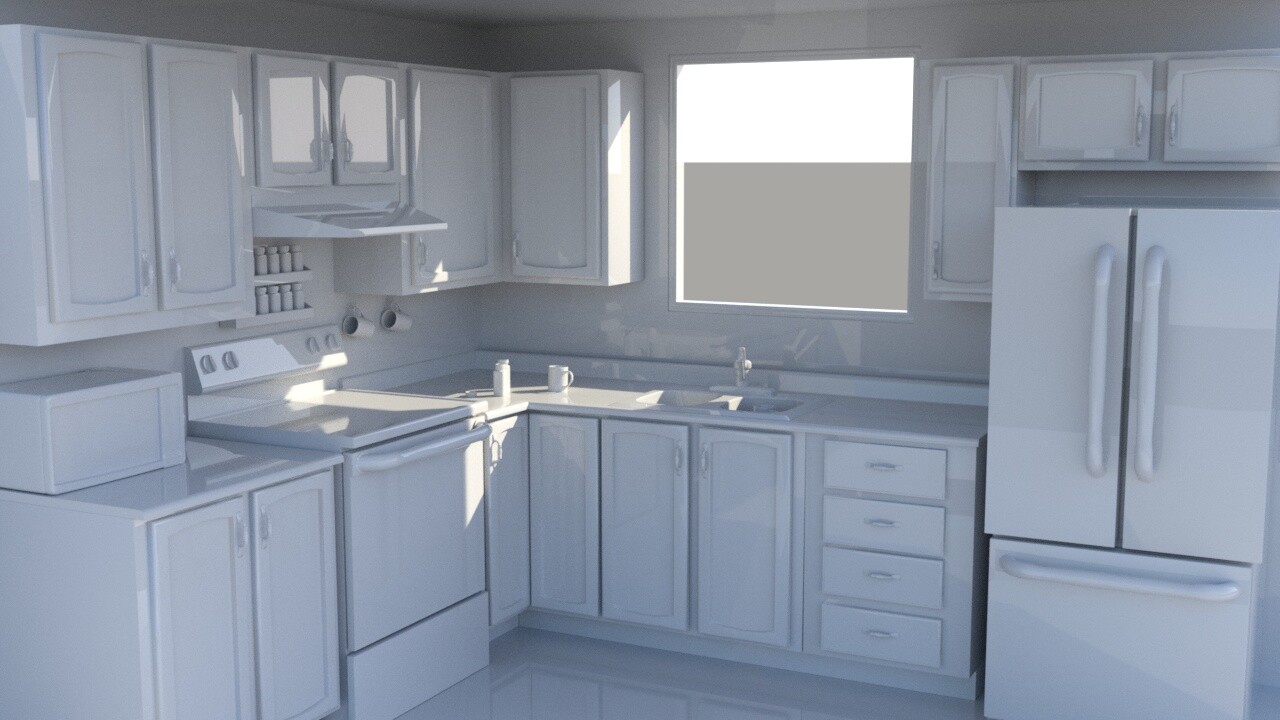 ArtStation - Kitchen model 3D scene