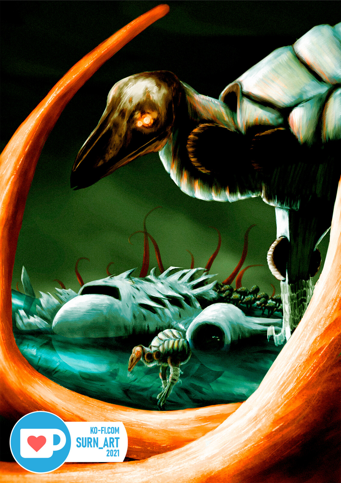 Surn - Thème: "Avion Emeu Bandage"