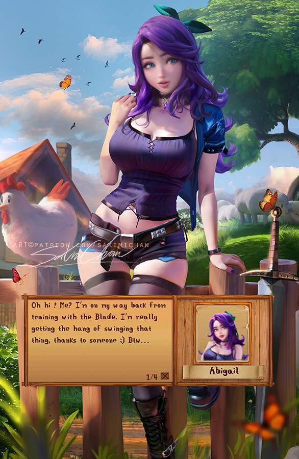 Artstation Stardew Abigail Panel 1 Pt1 4