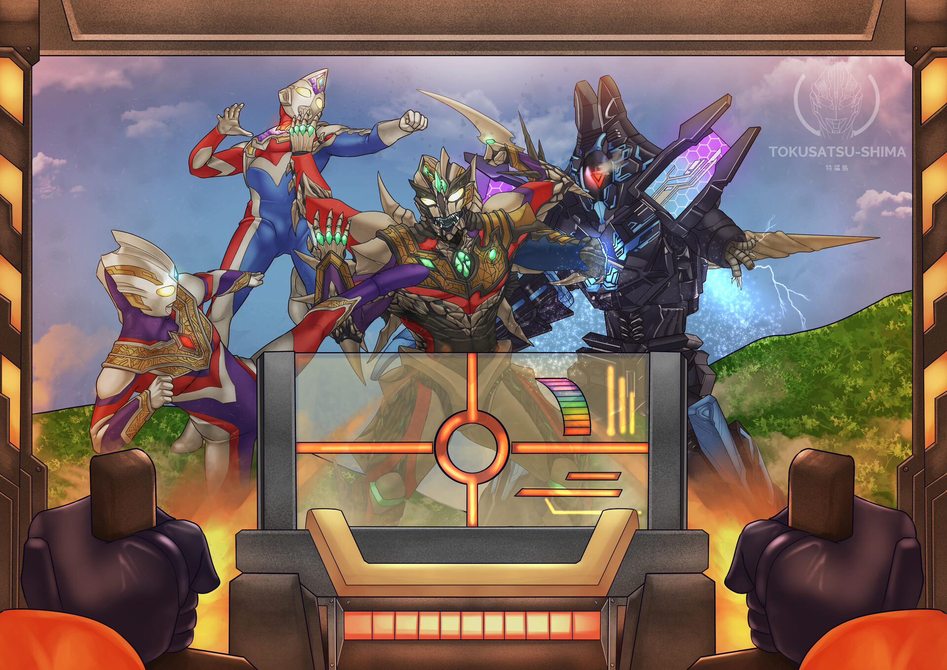 ArtStation - Ultraman Decker, Trigger, Terra Phaser V.S Terminanoid