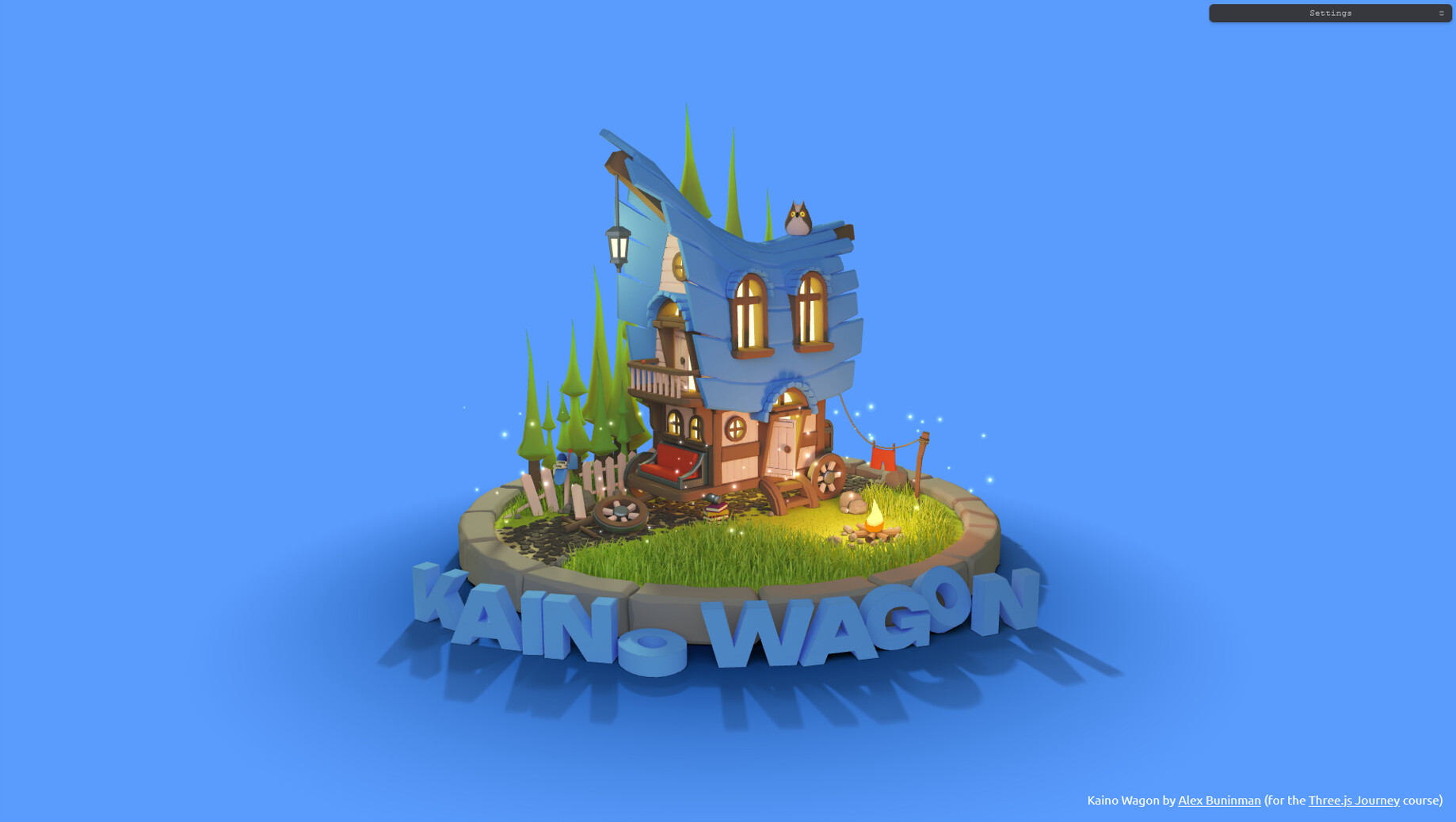 ArtStation - Kaino wagon three.js website