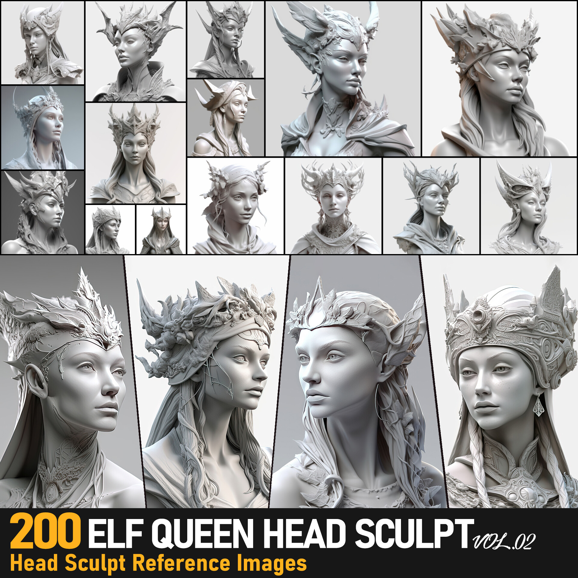 Vio - Elf Queen Sculpt VOL.02|4K Reference Images