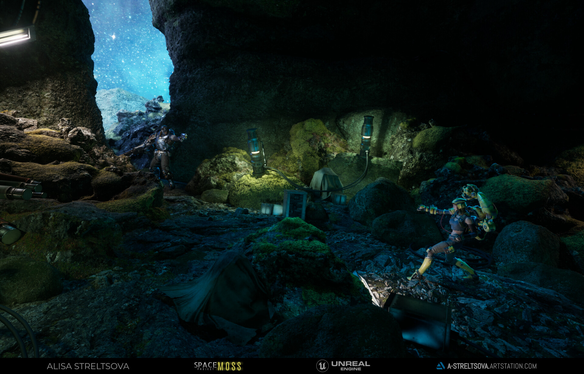 Alisa Streltsova - Space Moss - Level Art and Lightning