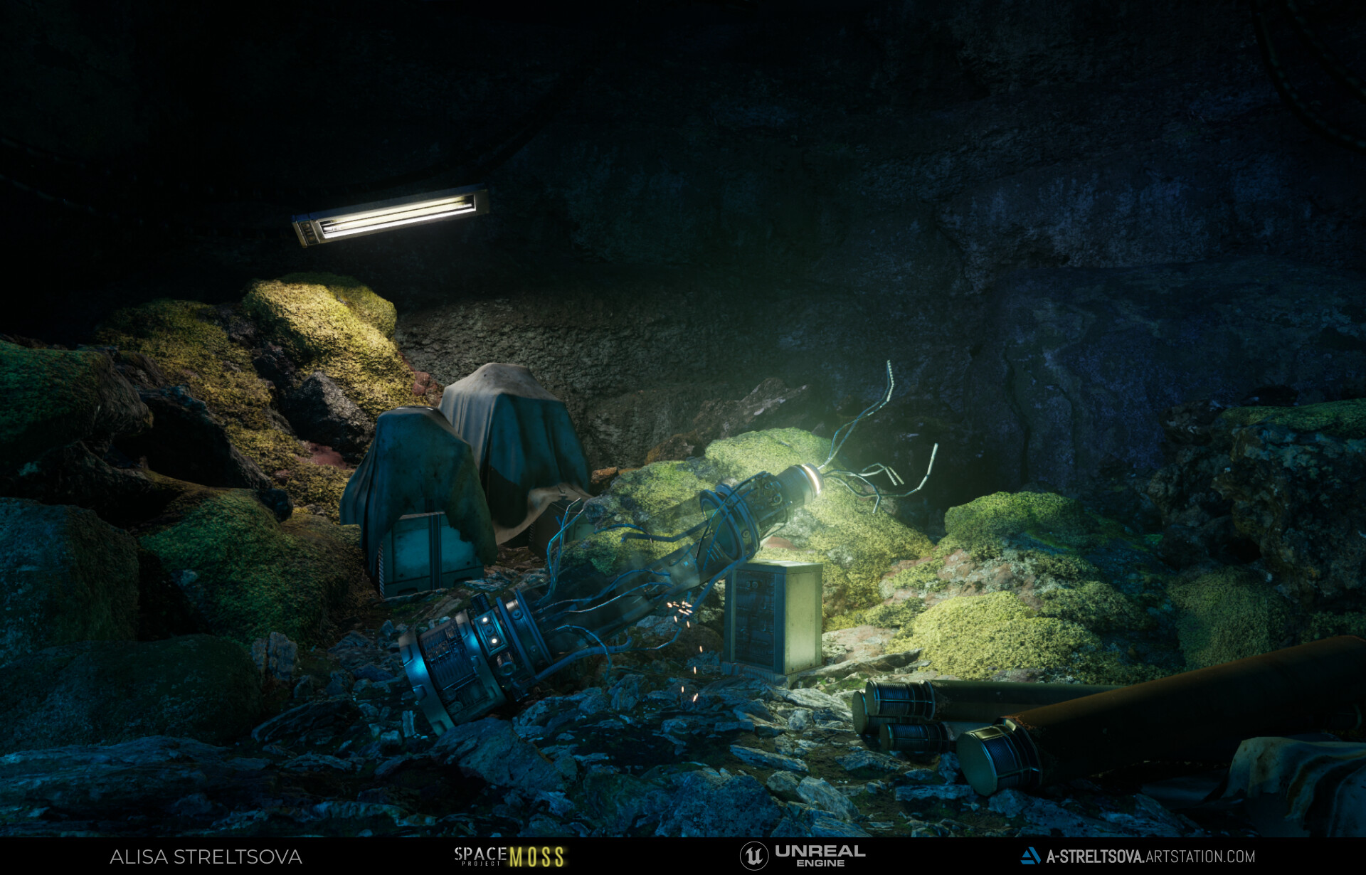 Alisa Streltsova - Space Moss - Level Art and Lightning