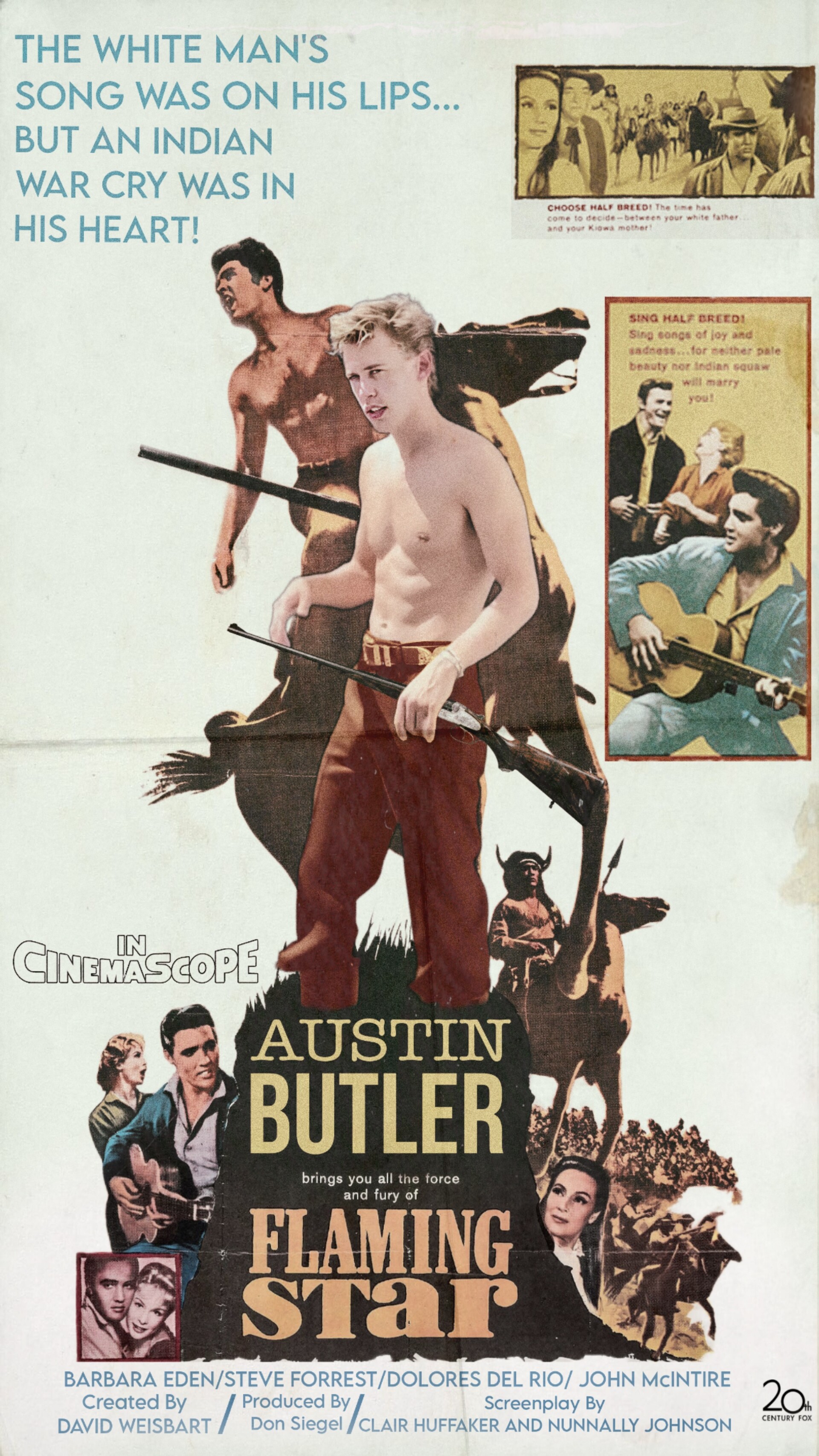 ArtStation - Austin Butler as Elvis Presley - Flaming Star Poster