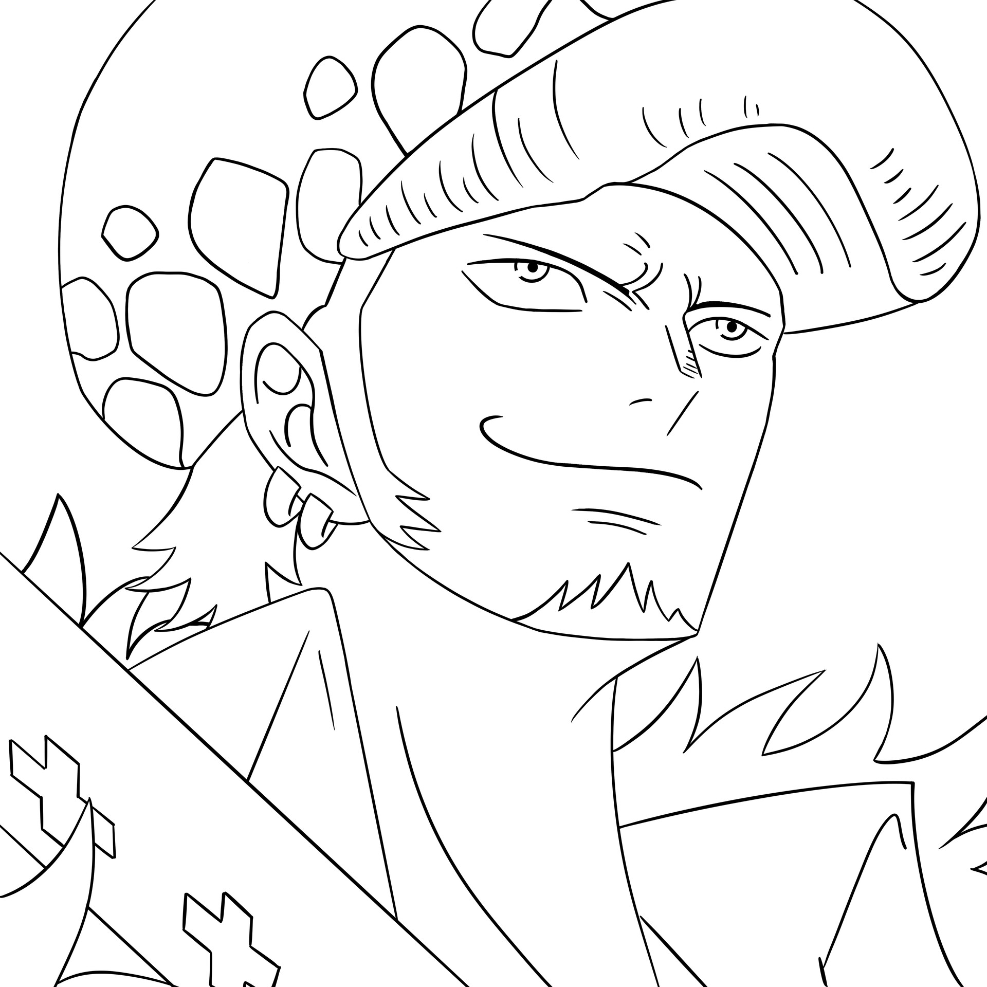 trafalgar law coloring pages