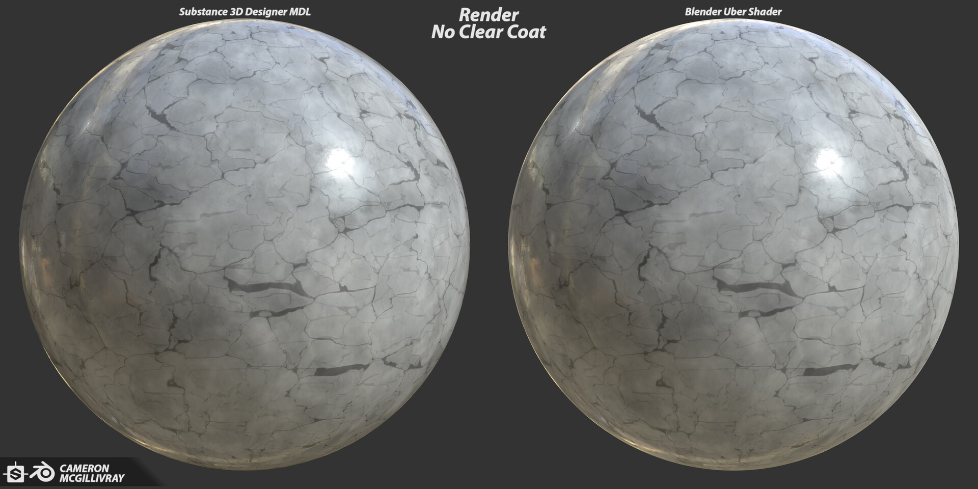 Cameron McGillivray - Marble Substance 3D designer To Blender (White ...