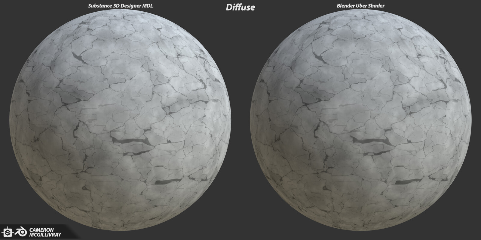Cameron McGillivray - Marble Substance 3D designer To Blender (White ...