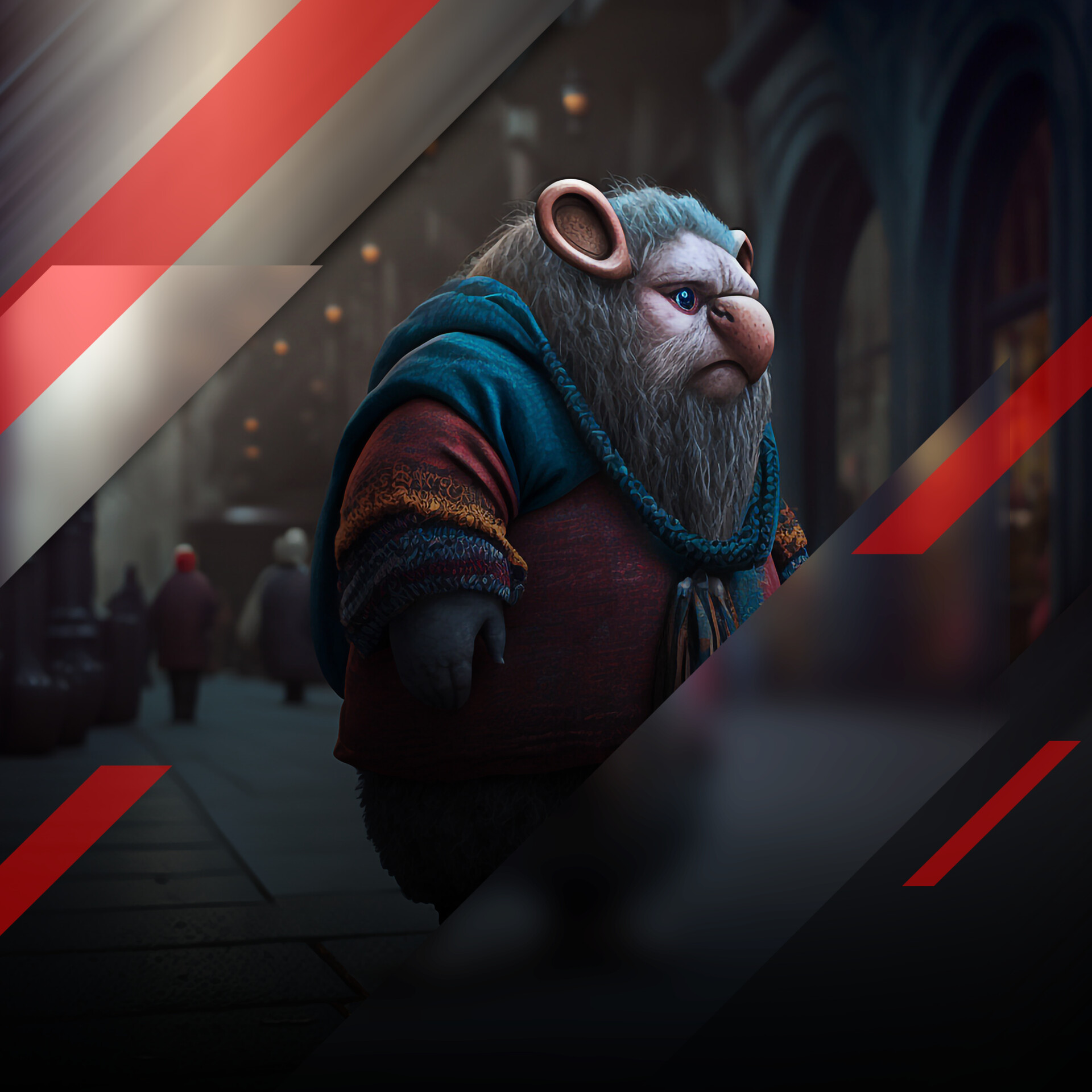 ArtStation - Lost Dwarf in the City