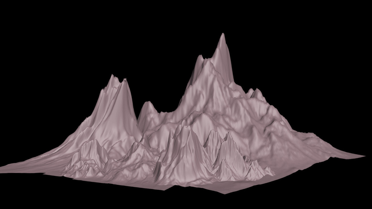 ArtStation - 3D Model - Mountain Terrain