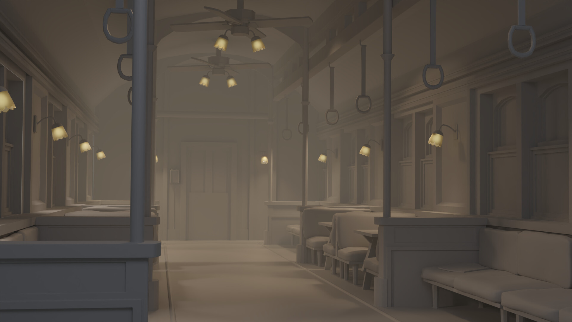 ArtStation - Train cabin Modeling