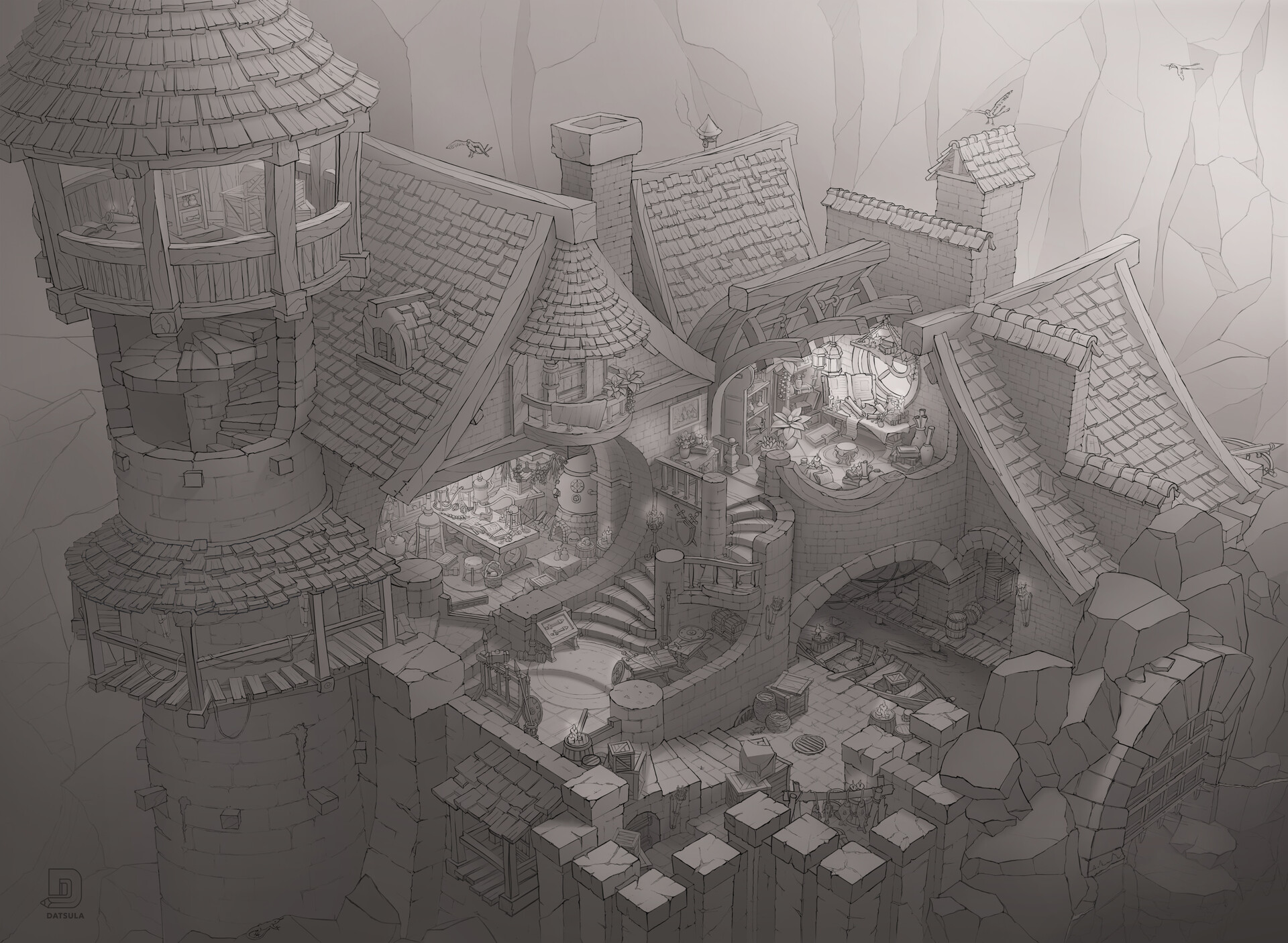 Alexander Datsula - Castle (sketch)