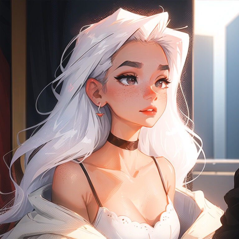 ArtStation - White Hair Girl