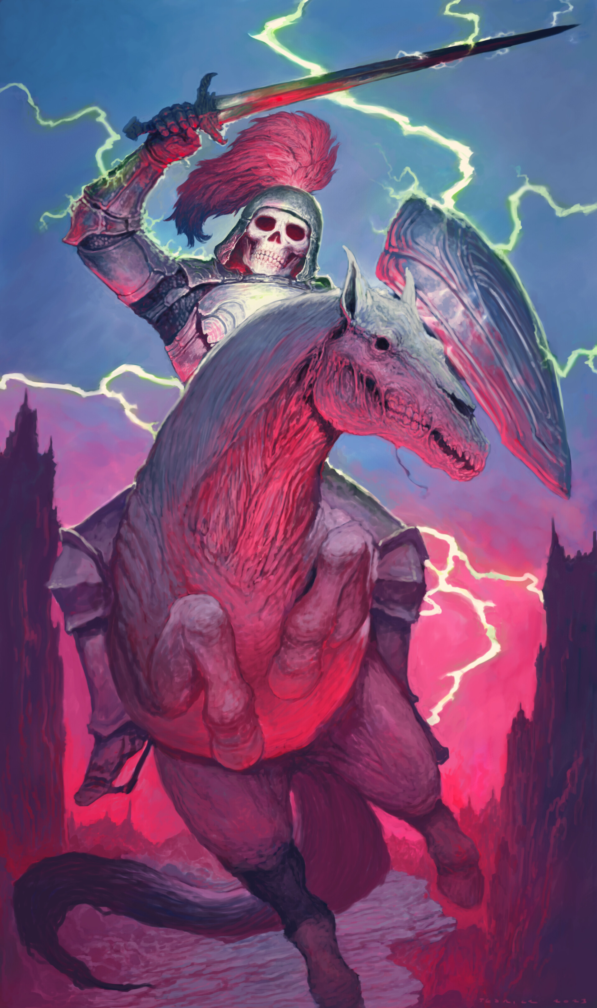ArtStation - 78 TAROT-- GHOST KNIGHT