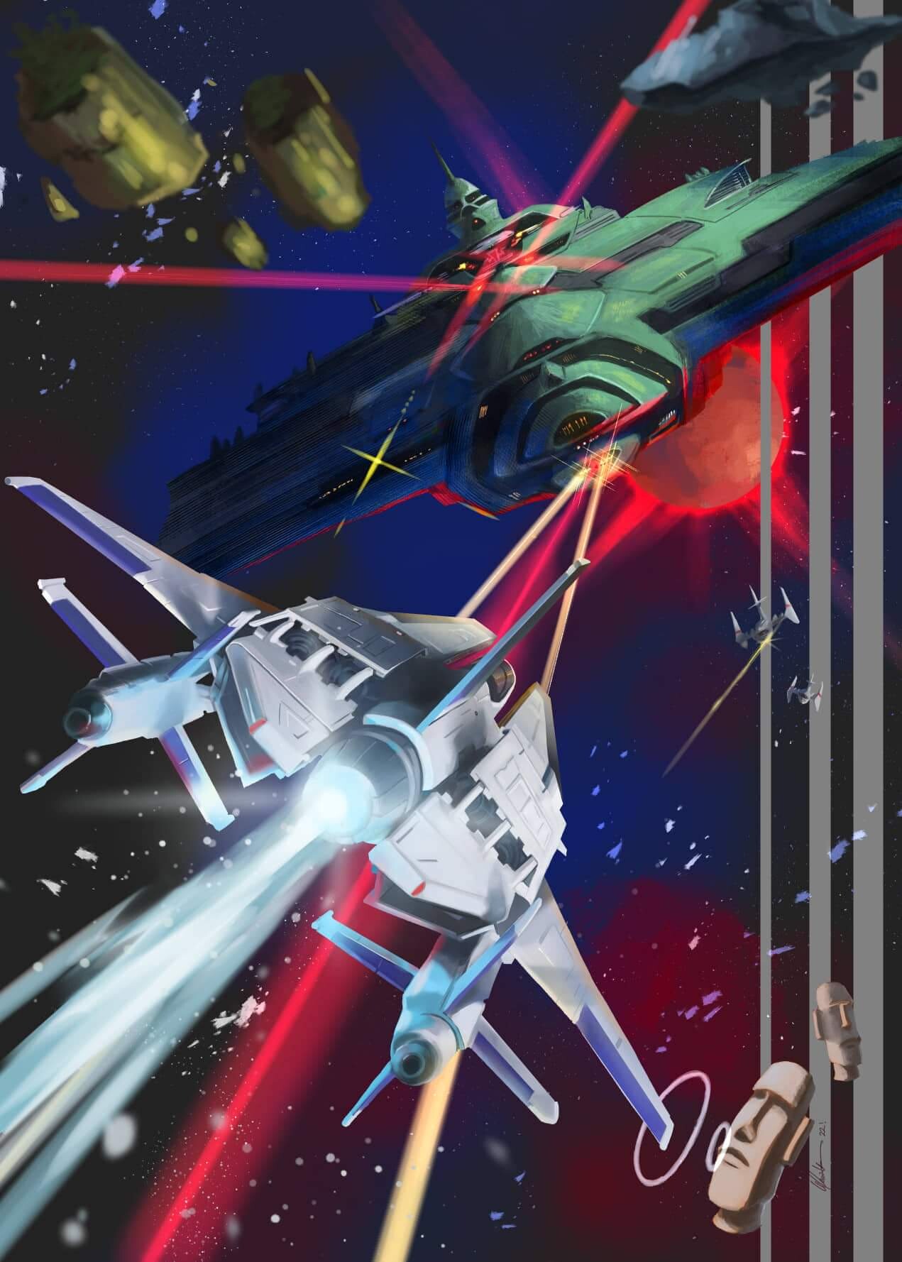 ArtStation - Gradius Art Card (for Press Run Games)