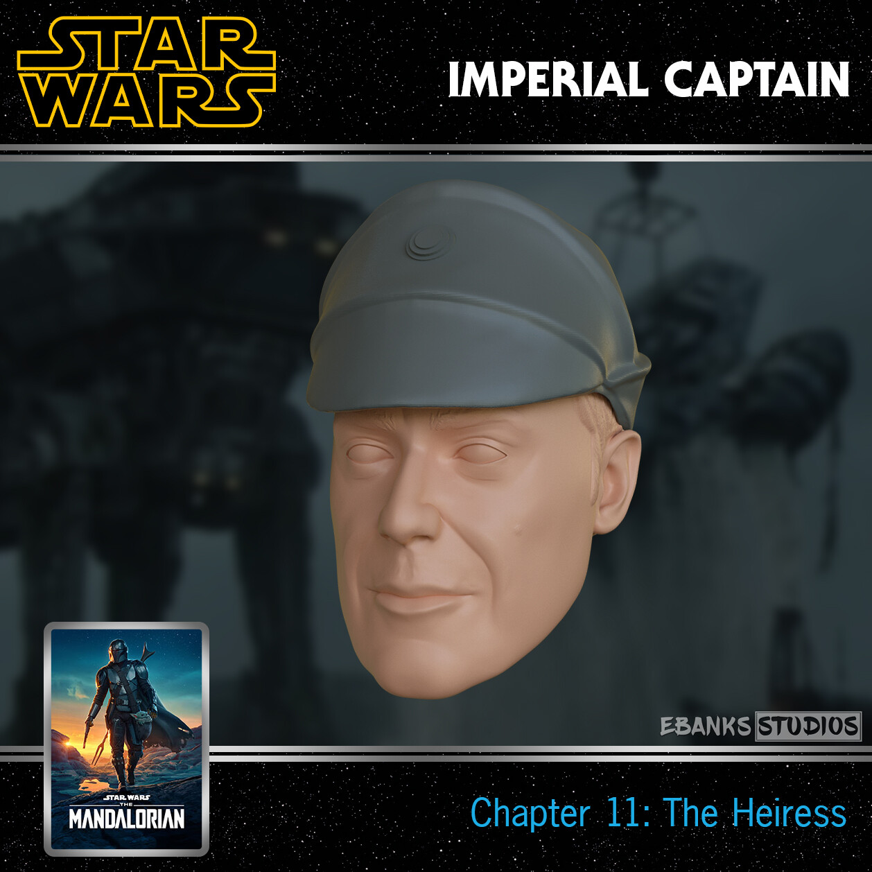 ArtStation - Imperial Captain (Titus) Custom Star Wars Black Series Head