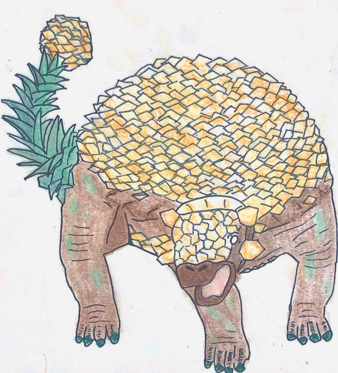 ArtStation - Ananocephalus (Ananas + euoplocephalus)