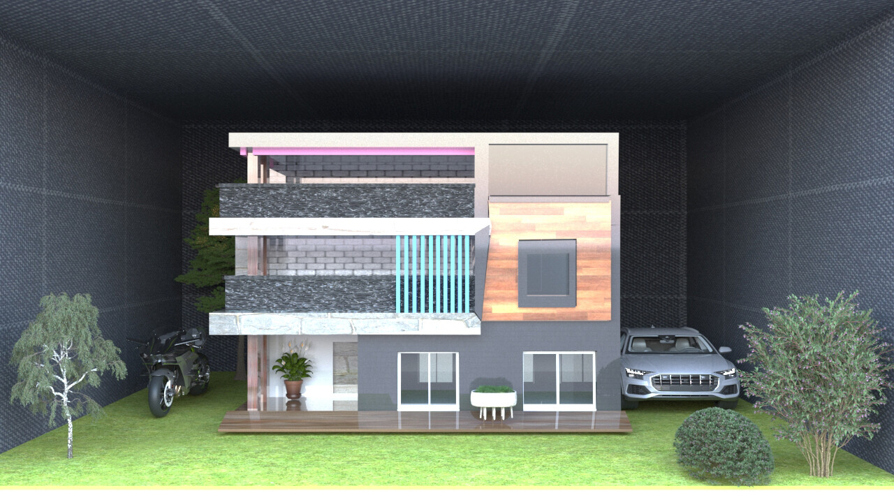 ArtStation - 3D HOUSE EXTERIOR