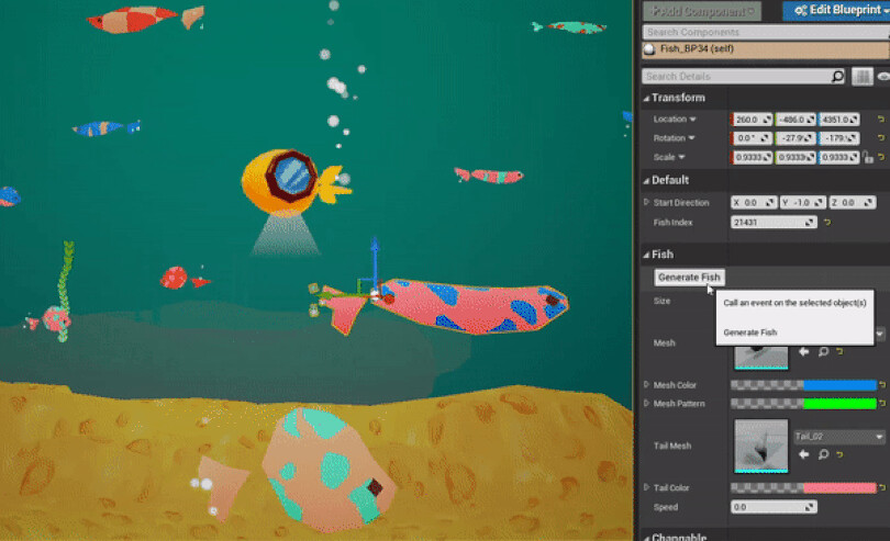 ArtStation - Random Fish Generator Tool | Unreal Engine 4